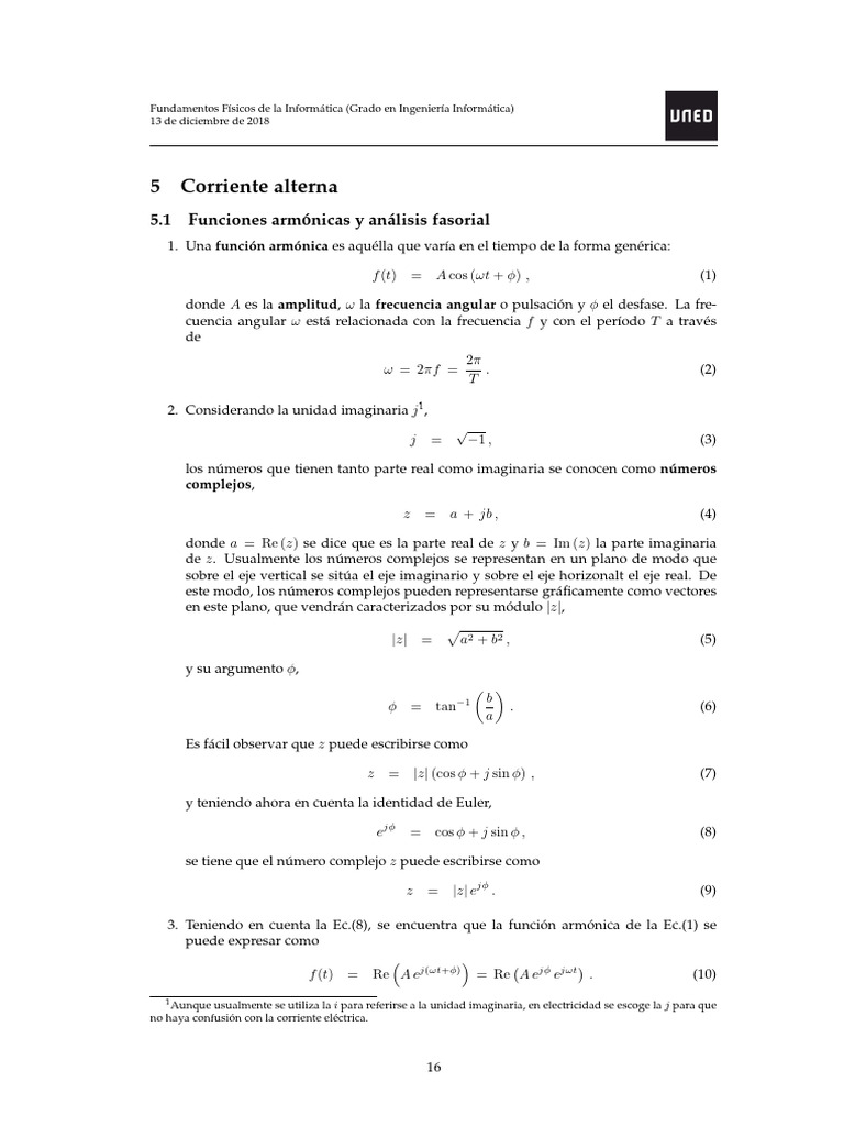 05 Corriente Alterna | PDF | Energia electrica | voltaje