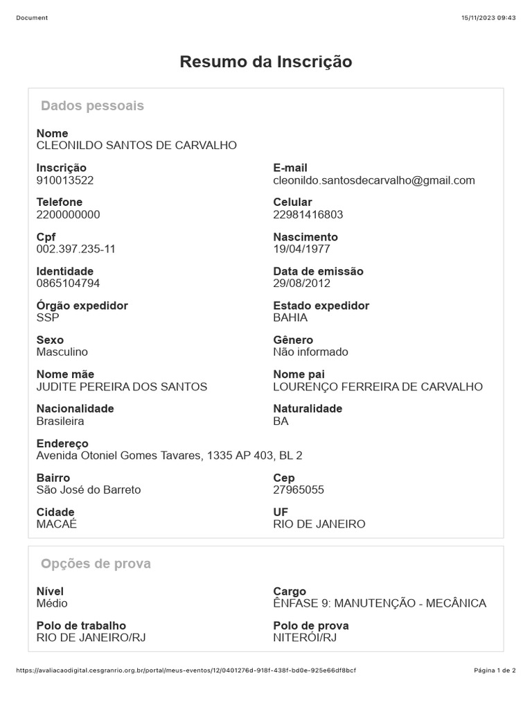 Ces Gran Rio | PDF | Brasil