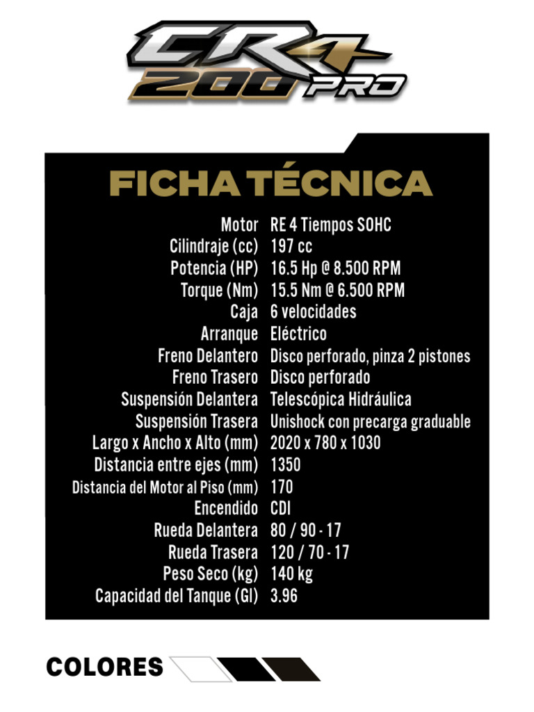 Ficha Tecnica CR4 200 | PDF
