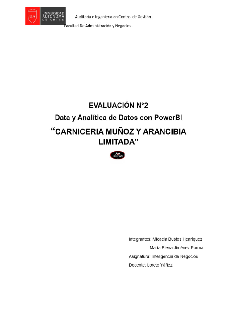 Informe 2 Inteligencia de Negocios-M.bustos-M.jiménez | PDF | Inteligencia de negocios ...