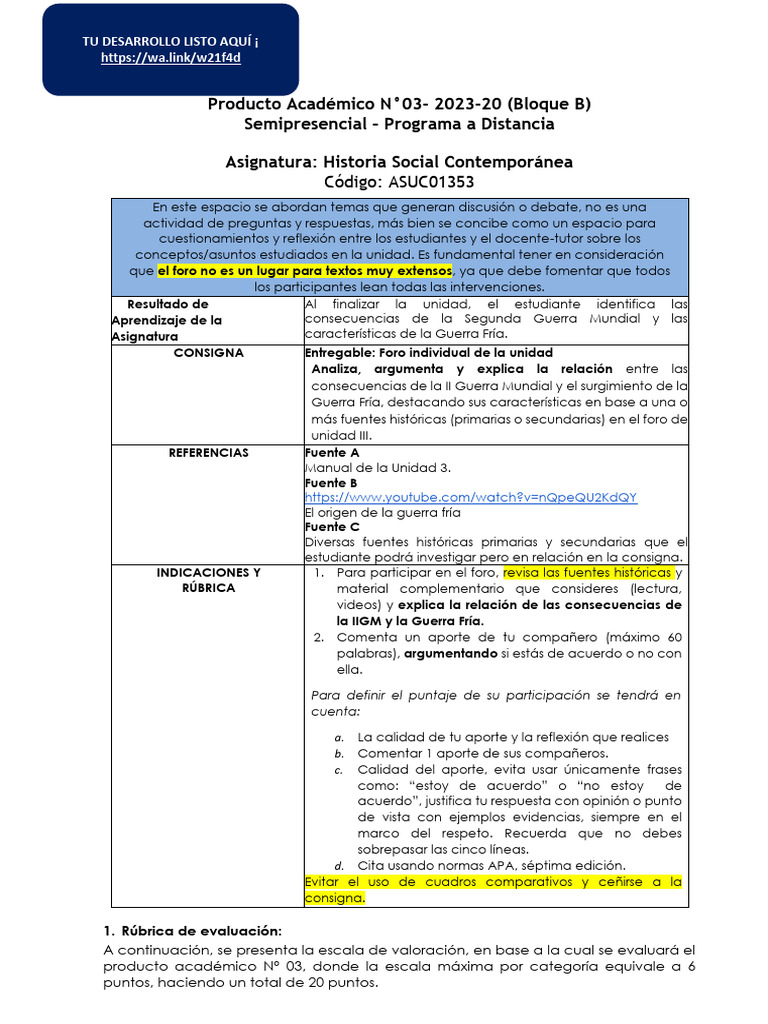 Historia Social Contemporánea PA3 | PDF