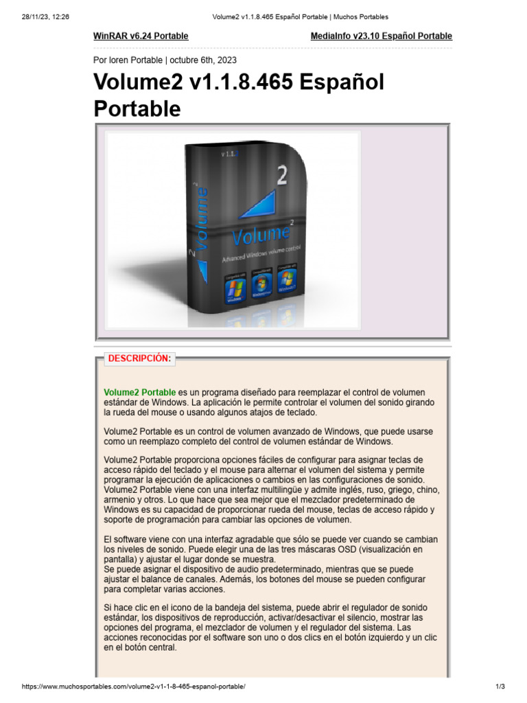 Volume2 v1.1.8.465 Español Portable _ Muchos Portables | PDF | Ventana (informática) | Ciencias ...
