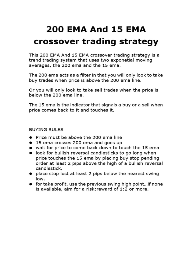 200 EMA Cross Forex TRIX Strategy | PDF | Business