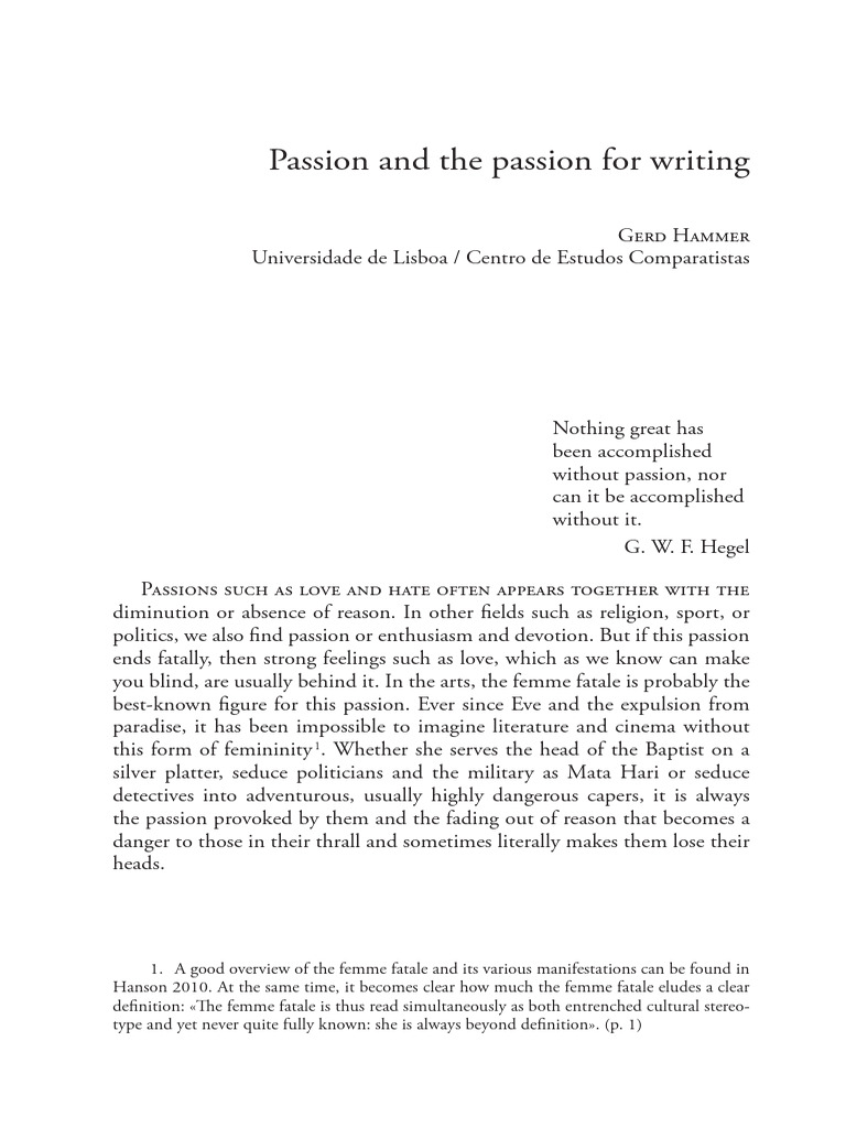 Gerd Hammer - Passion | PDF