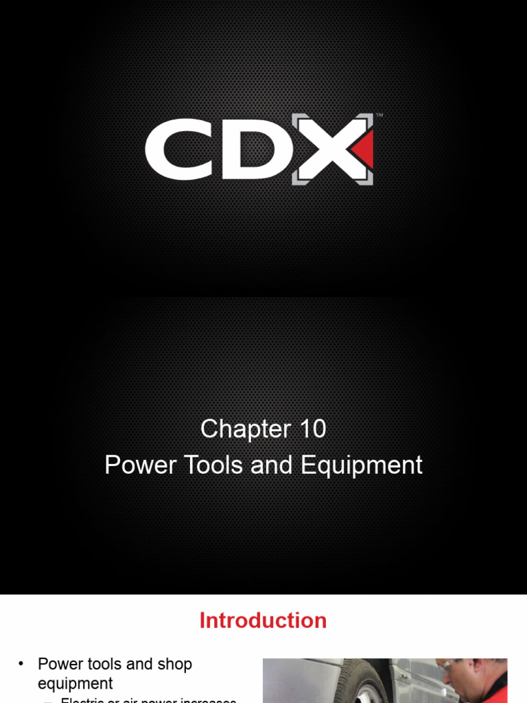 Chapter 10 - Power Tools and Equipment | PDF | Battery Charger ...