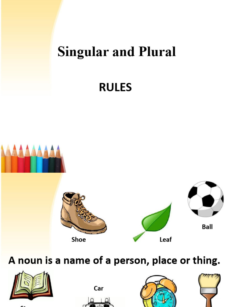 Plurals-Singular and Plural Nouns-With More examplesFRAN2023 | PDF ...