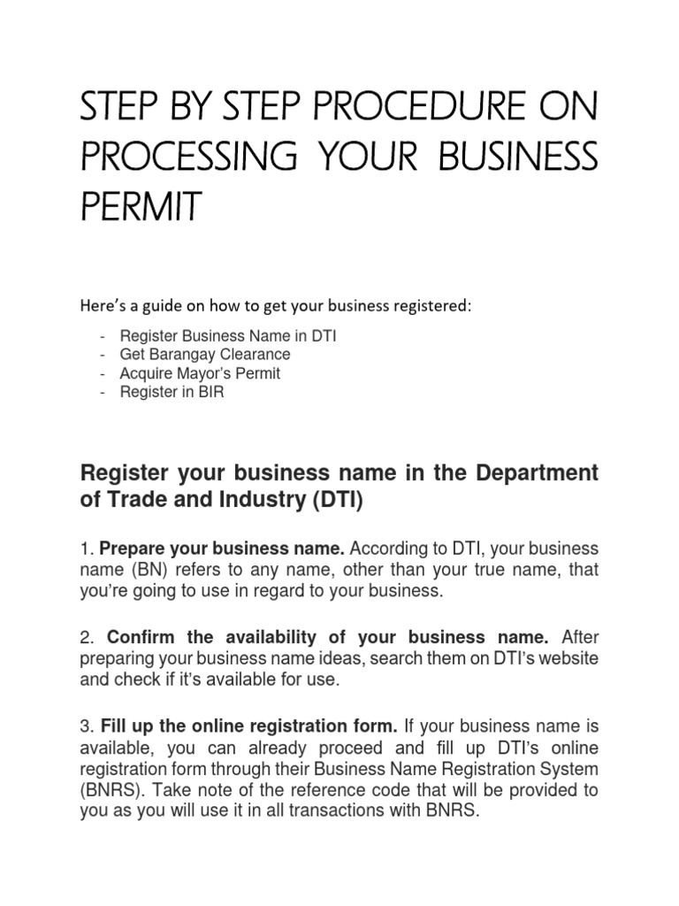 Permit Process | PDF | Bookkeeping | Identity Document