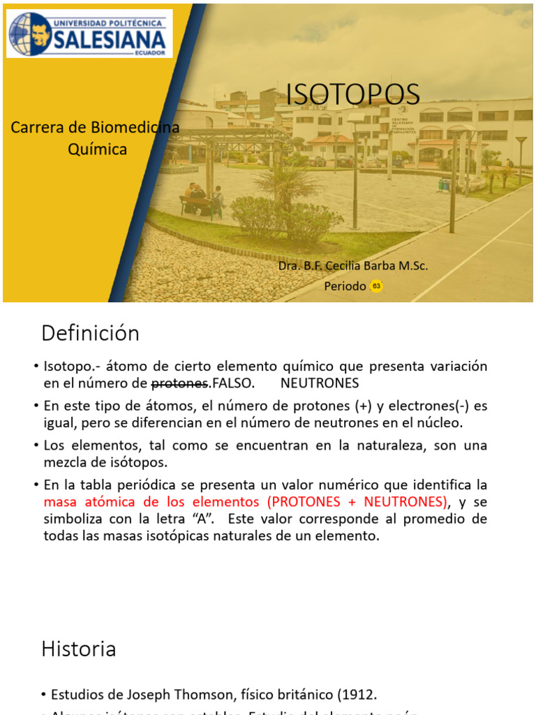Quimica Isotopos Pdf Isótopo Neutrón