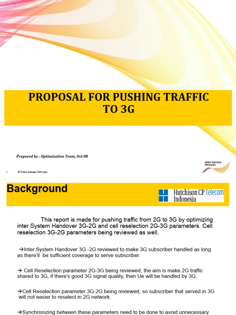PROPOSAL For 3G Network - PUSH TRAFFIC - Ver4 | PDF | 3 G | Gsm