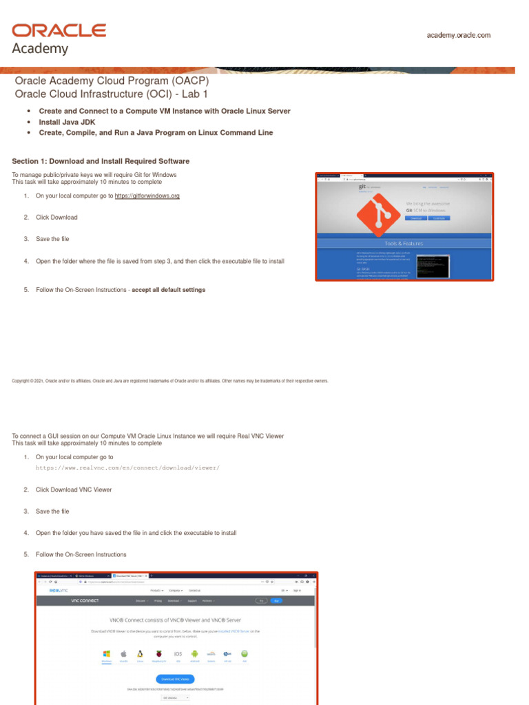 Oci Lab 1 Compute Vm Create Oracle Linux Server Pdf Java Programming Language Linux 3387