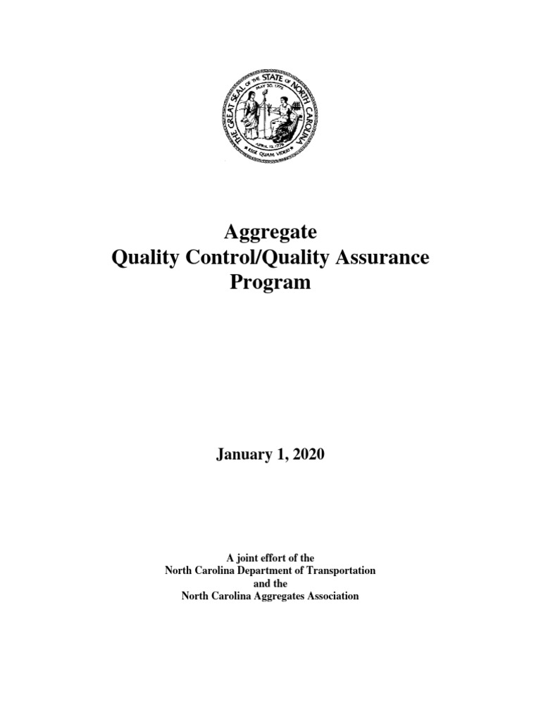 2020 Aggregate QCQA Program Manual | PDF | Quality Assurance ...