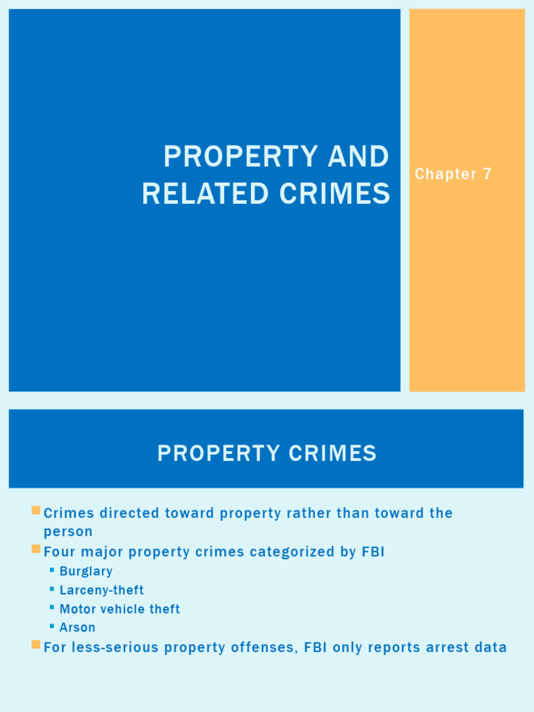 CH 7 | PDF | Burglary | Larceny