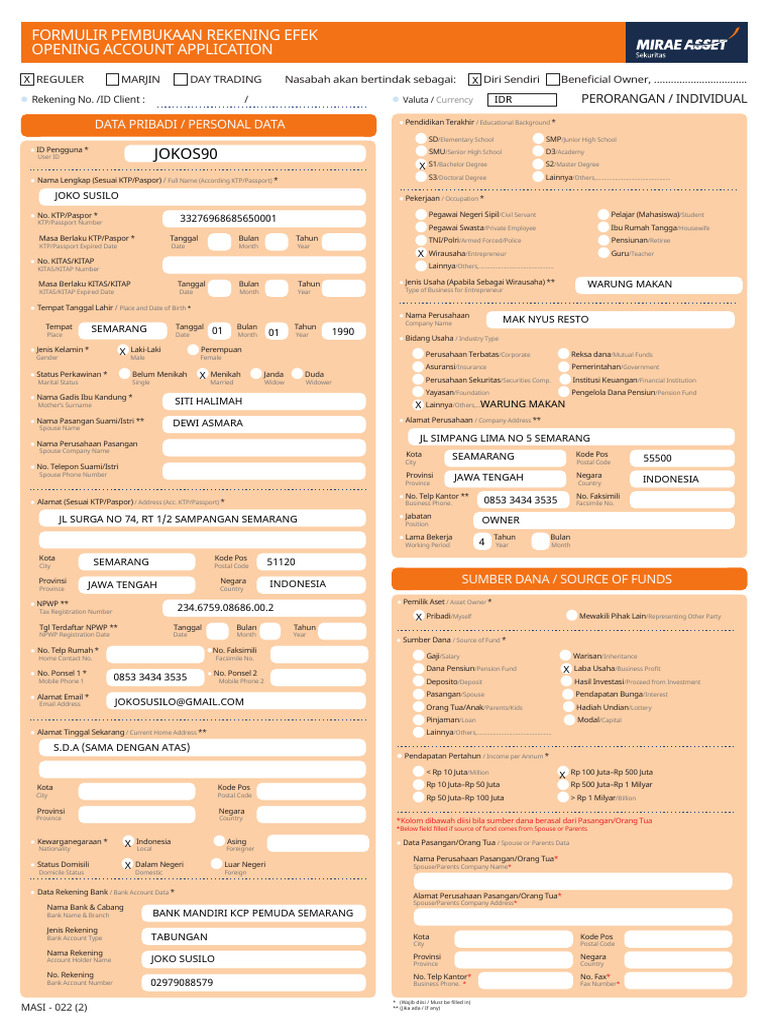 Contoh Mandiri 2021 | PDF