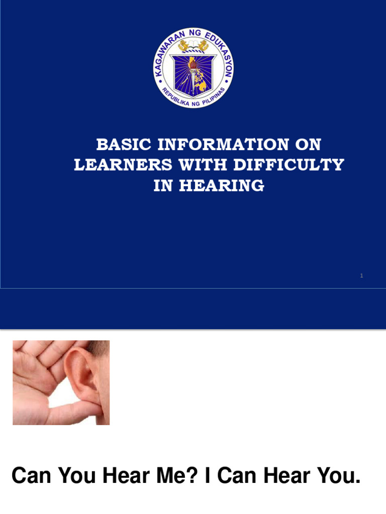 Session Guide 1 | PDF | Ear | Hearing Loss