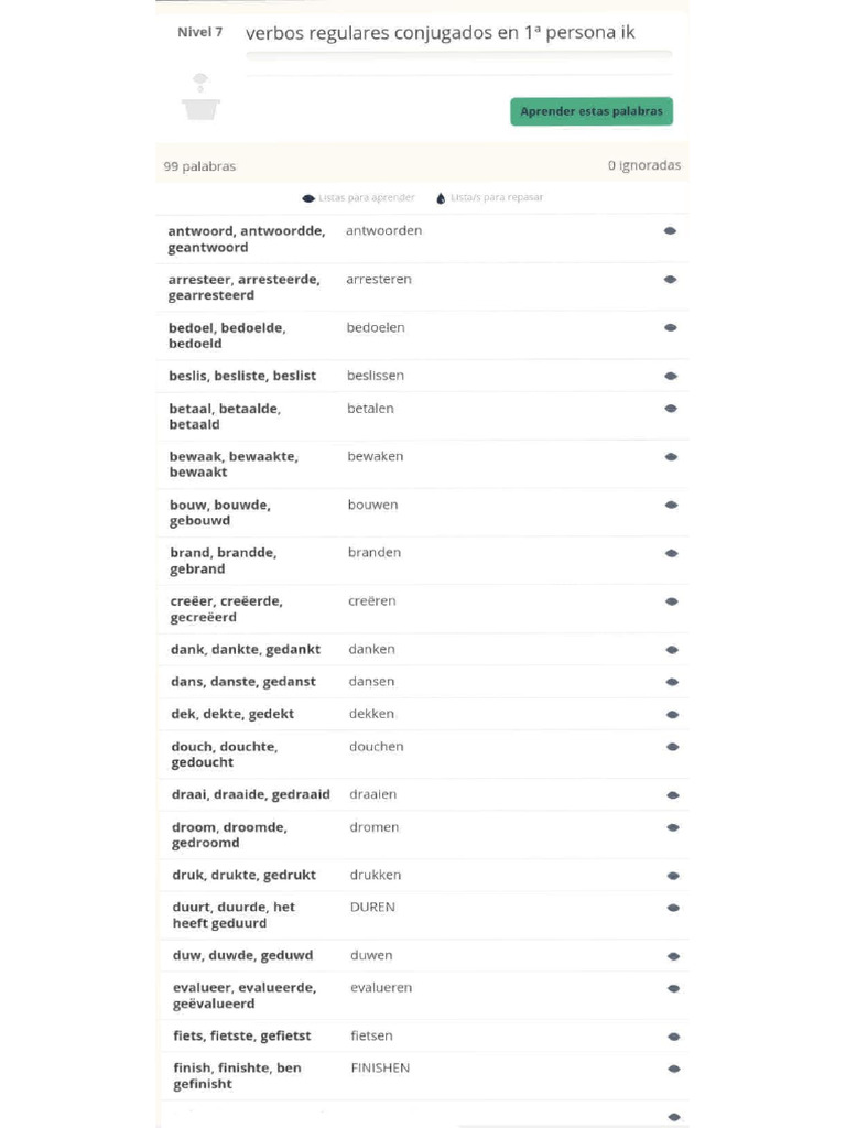 Verbos Conjugados | PDF