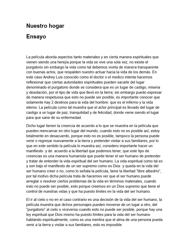 Nuestro Hogar | PDF | Purgatorio | Vida