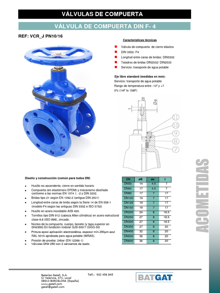 Válvulas de Compuerta Con Brida | PDF | Procesos industriales | Bienes ...