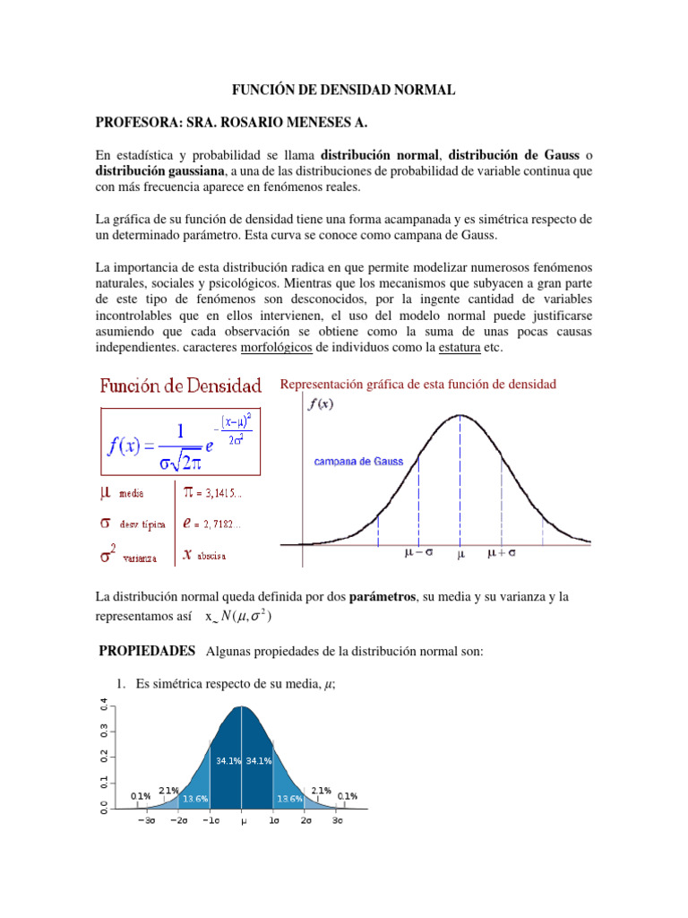 Apunte y Guia Ejercicios Normal Inacap | PDF | Distribución normal ...