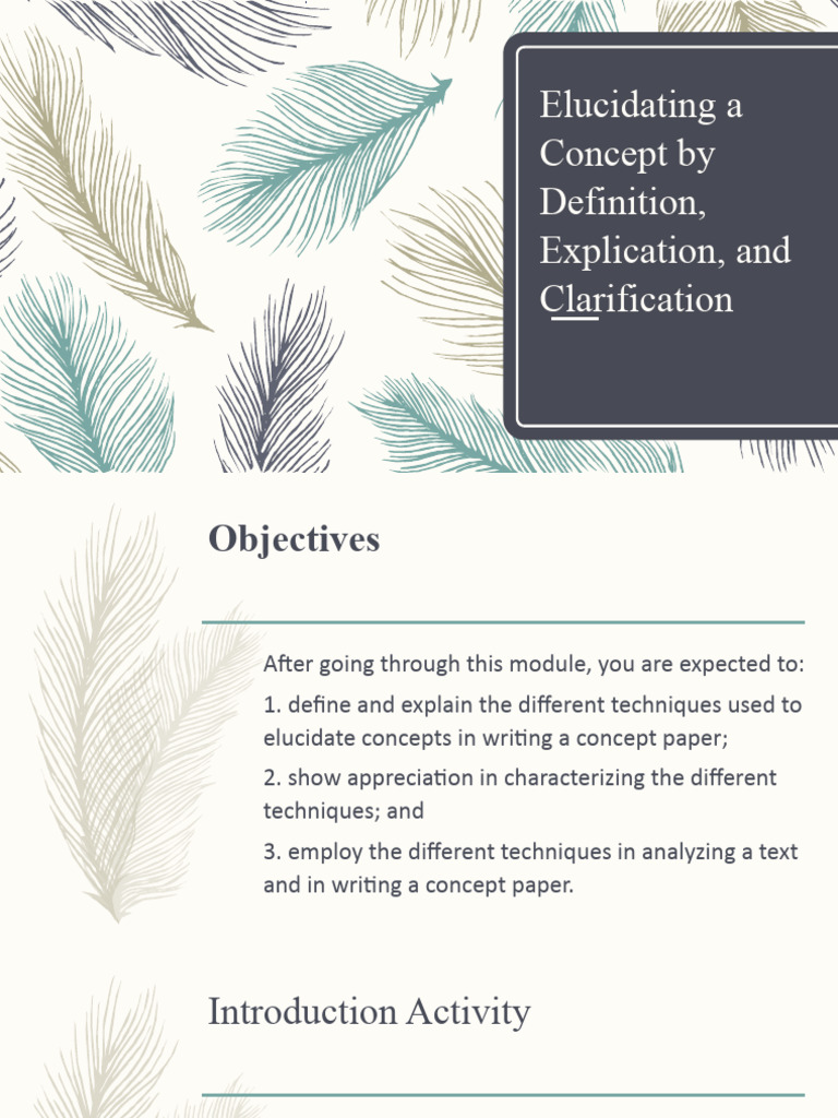 Elucidating A Concept by Definition, Explication, and Clarification ... Elucidating A Concept by Definition, Explication, and Clarification ...