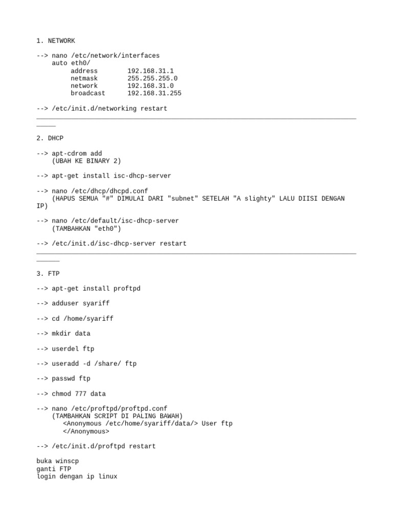 Script Linux | PDF | File Transfer Protocol | World Wide Web