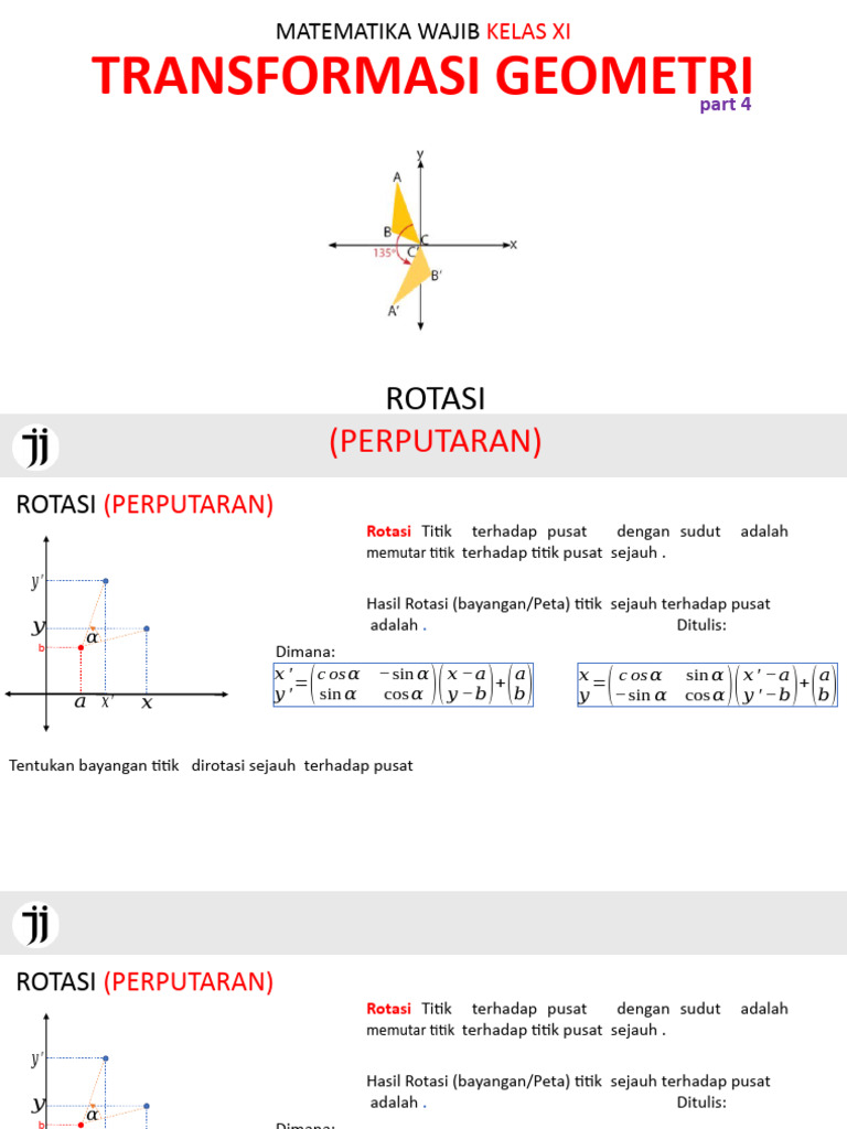 TransGeo Part 4 - Rotasi & Sembarang Matriks | PDF