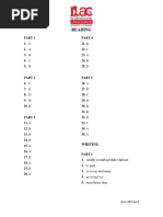 ILAC PET Test 3 Answer Key | PDF