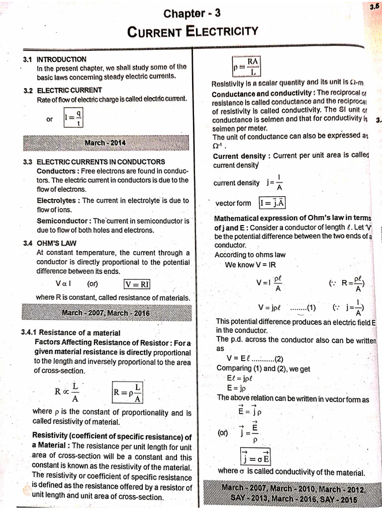 Current Electricity | PDF