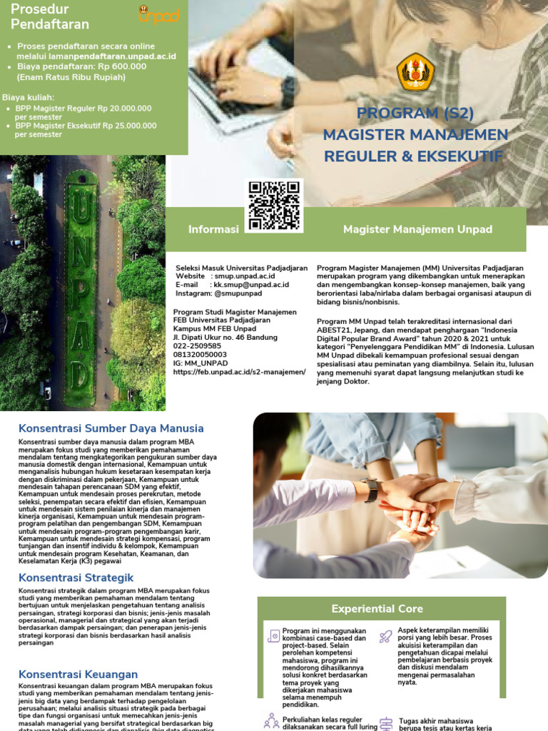 Biaya dan Pendaftaran S2 Manajemen Unpad | PDF