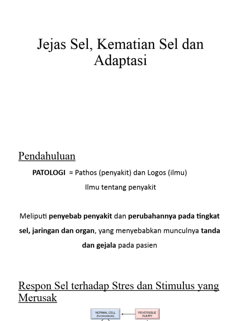 2-3. Patologi Jejas Sel, Kematian Sel, Dan Adaptasi Sel | PDF
