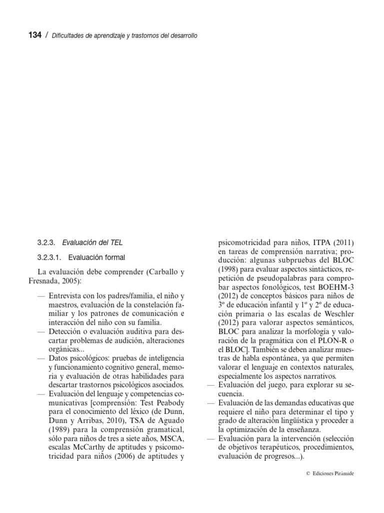 Dificultades de Aprendizaje y Trastornos Del Desarrollo: Características Socioafectivas | PDF ...