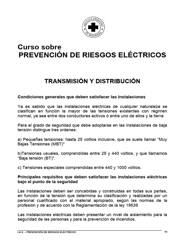 04 - Transmision y Distribucion | PDF | Fusible (Eléctrico) | Corriente eléctrica