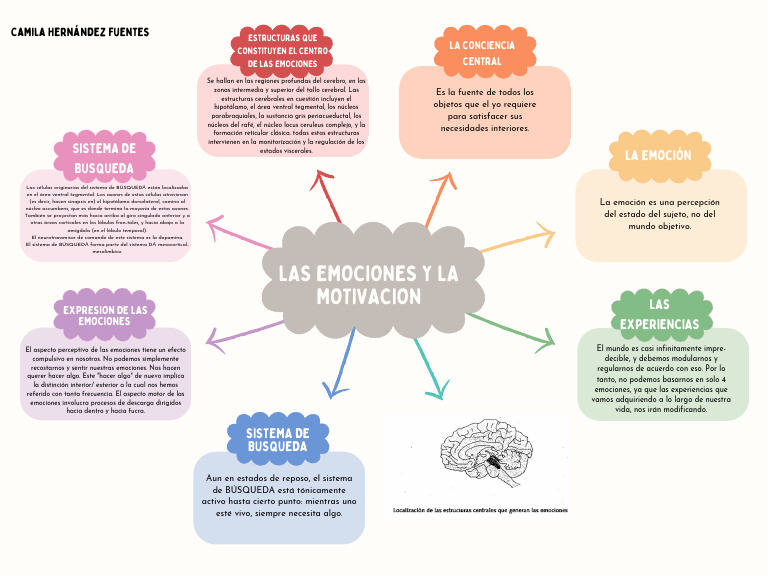 Mapa Conceptual Capítulo 4 | PDF | Las emociones | Cerebro