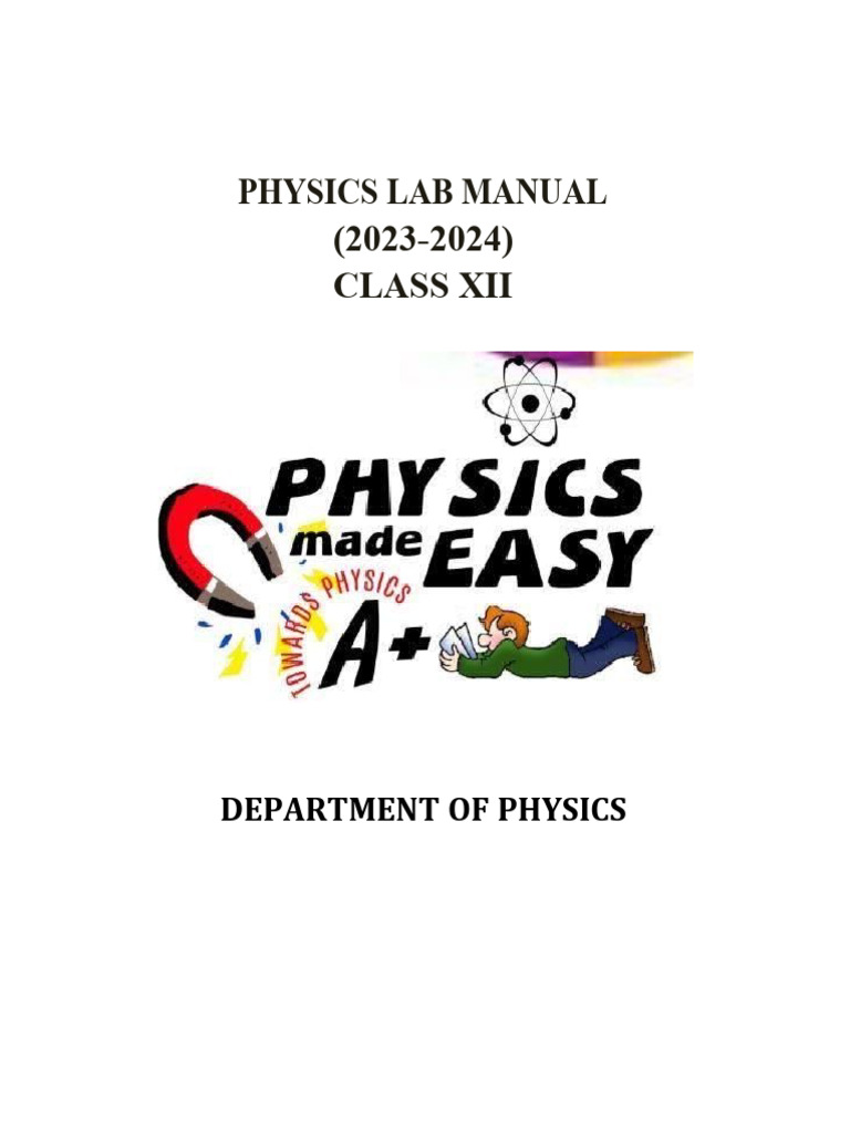 Physics Lab Manual Corrected Material 2023-2024 | PDF | P–N Junction ...