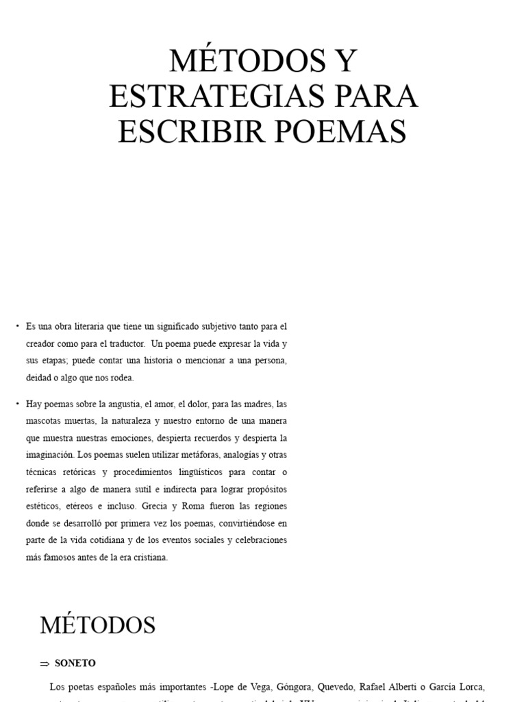 Estrategias para Escribir Poemas | PDF | Poesía | Rima