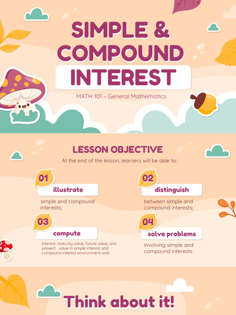 Math 101 Simple and Compound Interest | PDF | Interest | Compound Interest