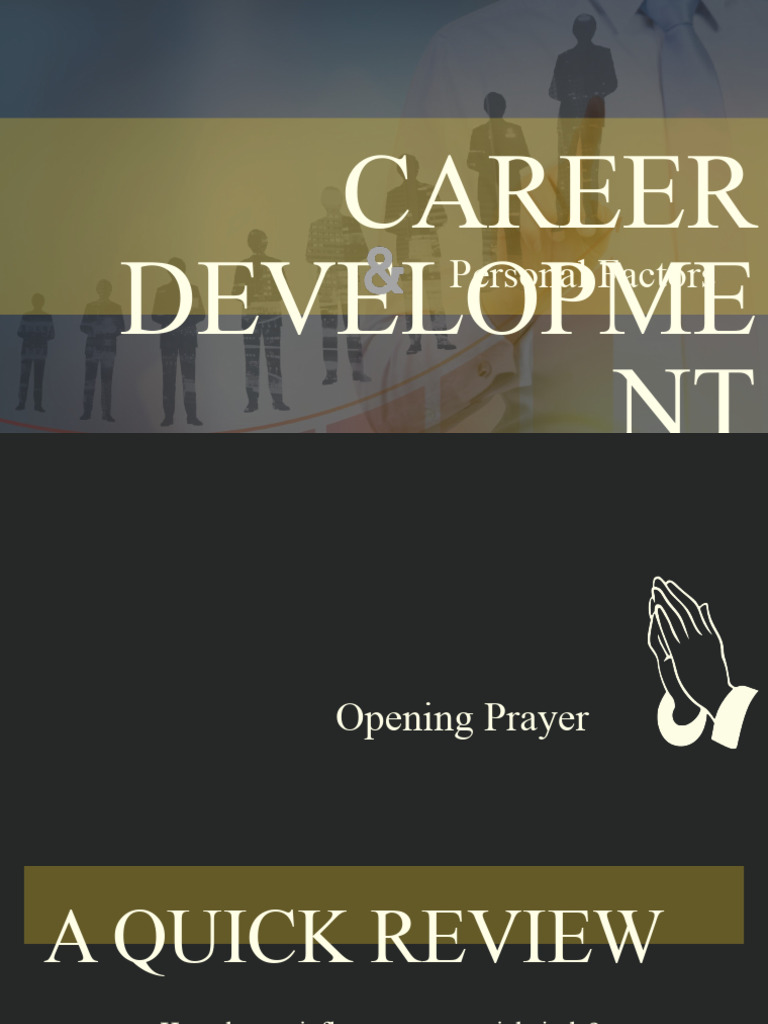 Career Development & Personal Factors | PDF | Personality Type | Attitude (Psychology)