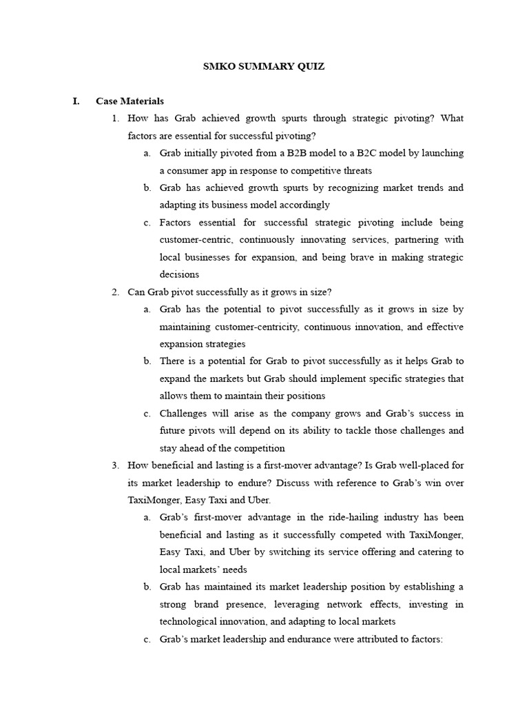 Smko Summary Quiz - Session 11-2 | PDF | Innovation | Internal Control