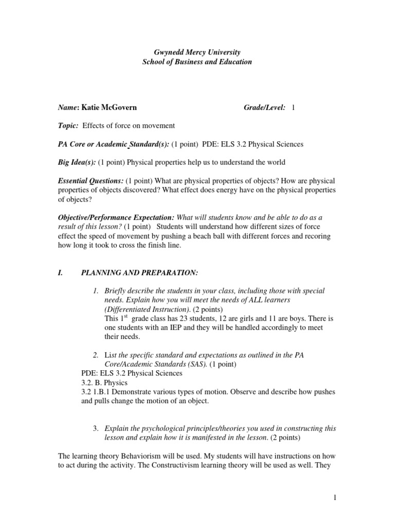 Edu 104 Lesson Stem | PDF | Learning | Psychological Concepts