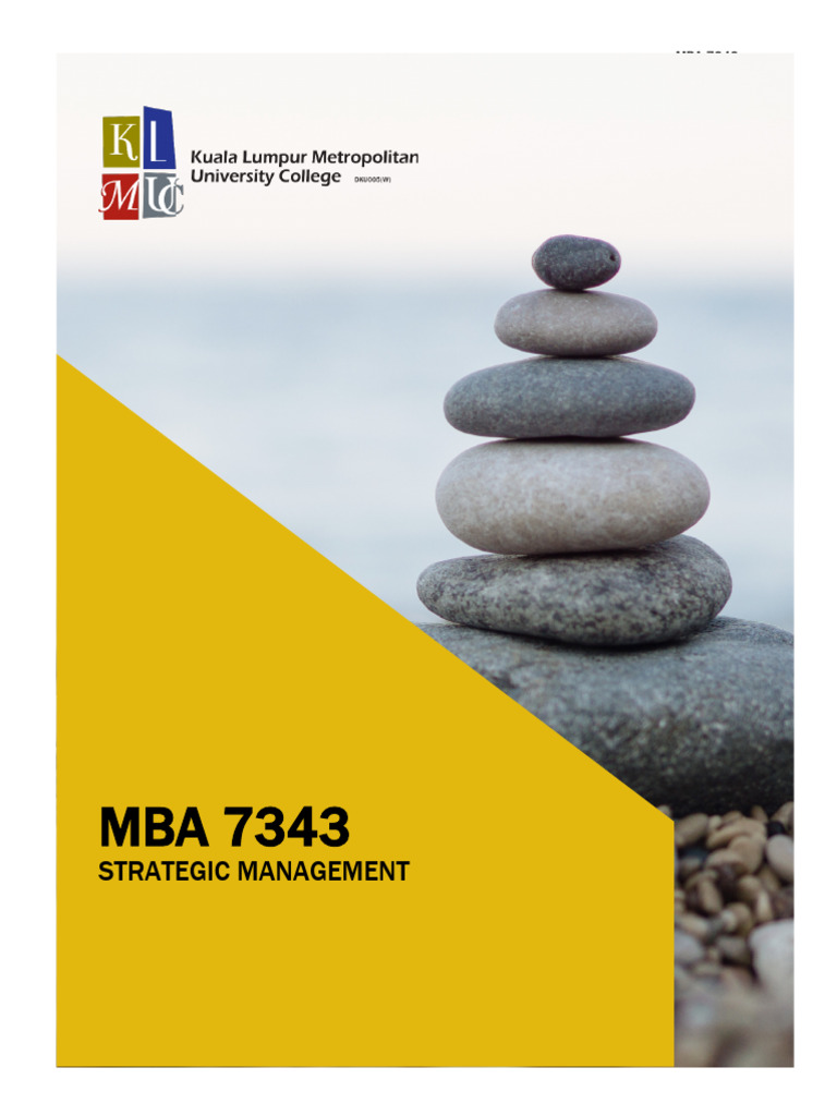 Mba 7343 Strategic Management | PDF | Strategic Management | Strategic ...