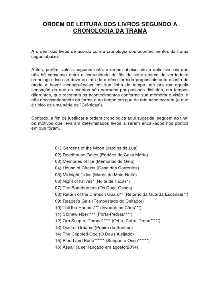 Ordem de Leitura | PDF