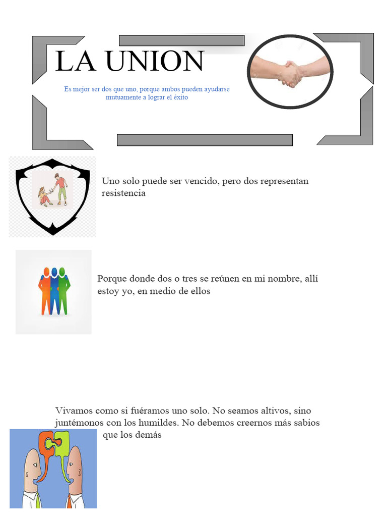 La Fuerza de la Unión y la Humildad | PDF | Relaciones personales ...