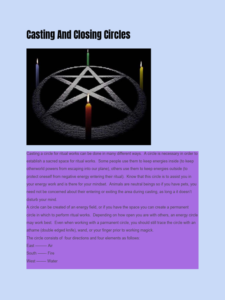 Casting and Closing A Circle | PDF