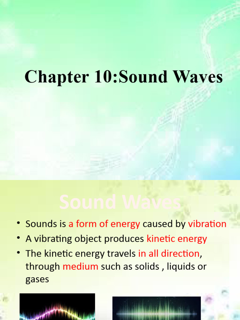 Chapter 10 Sound Waves | PDF | Sound | Hearing