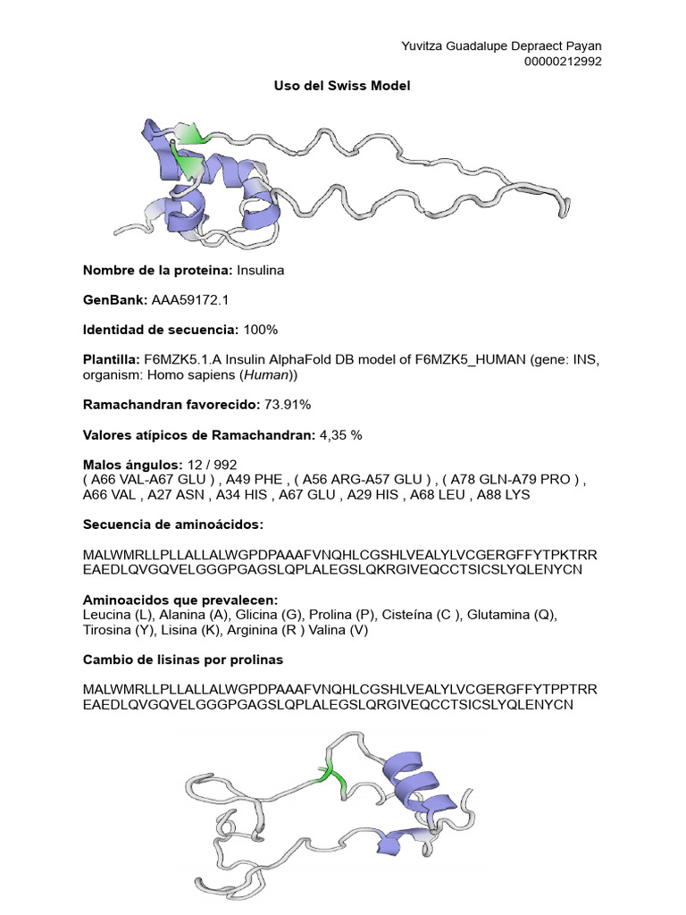 Actividad 11. Uso Del Swiss Model | PDF | Aminoácidos | Biología Celular