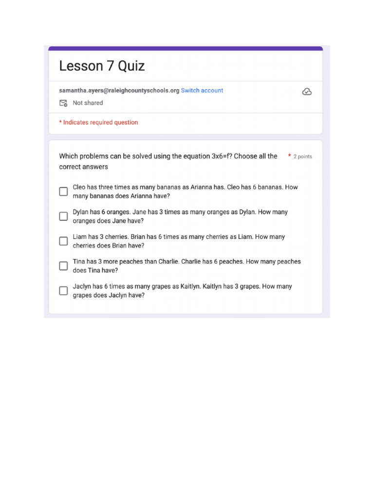 Google Form Quiz | PDF