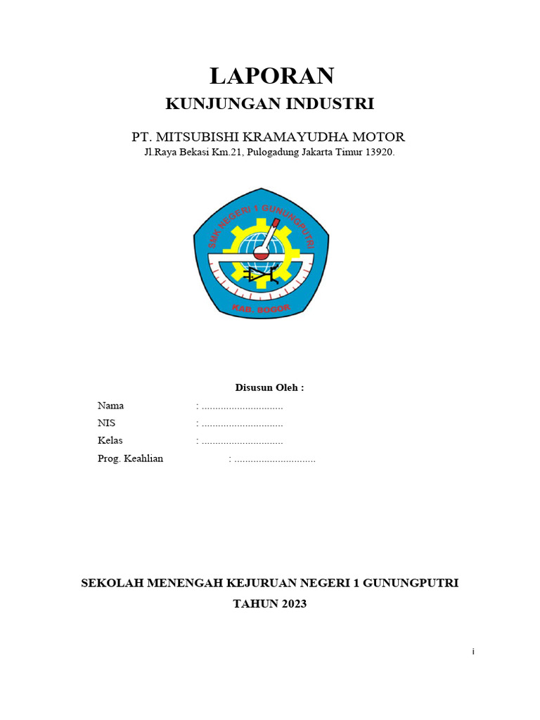 Contoh Laporan Kunjin SMKN 1 Gnp-1 | PDF