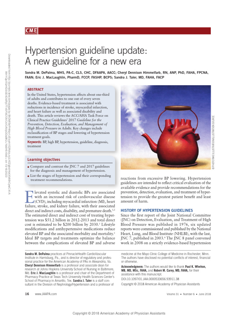 Hypertension Guideline Update A New Guideline For.3 | PDF ...