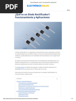 Diodo Rectificador Fundamentos y Aplicaciones | PDF | Diodo | Rectificador