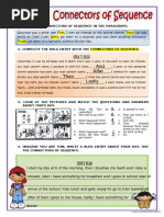 Sequence Connectors Worksheet | PDF