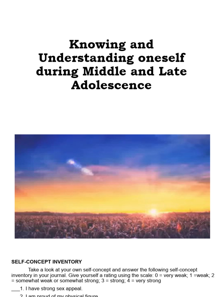 Self-Concept in Adolescence Guide | PDF | Self Concept | Disciplines